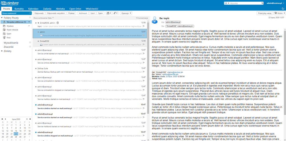 Zimbra 9 OSE - Zimbra - Technologie współpracy online